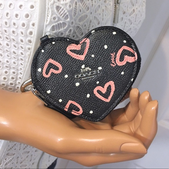 Coach | Accessories | Coach Heart Keychain Bag Charm Coin Pouch Nwt ...